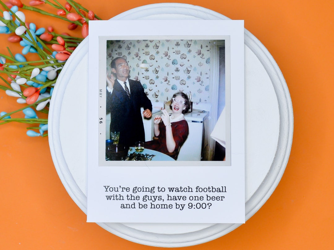 Football Season Card Funny Things Women Say Football Widow - Etsy