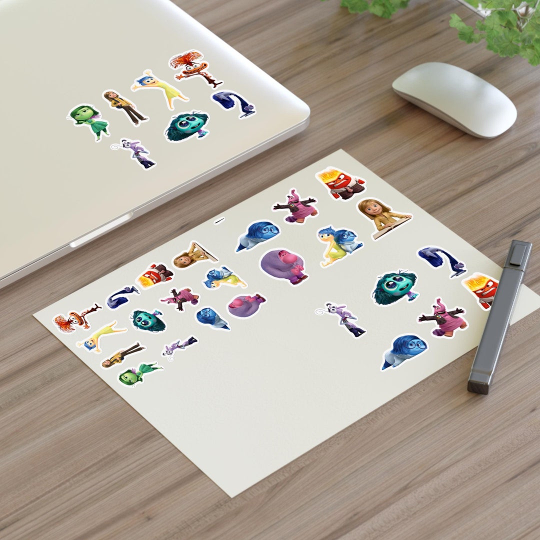 Inside Out 2 Pack of 30+ Stickers, Joy, Anger, Fear, Disgust, Anxiety ...