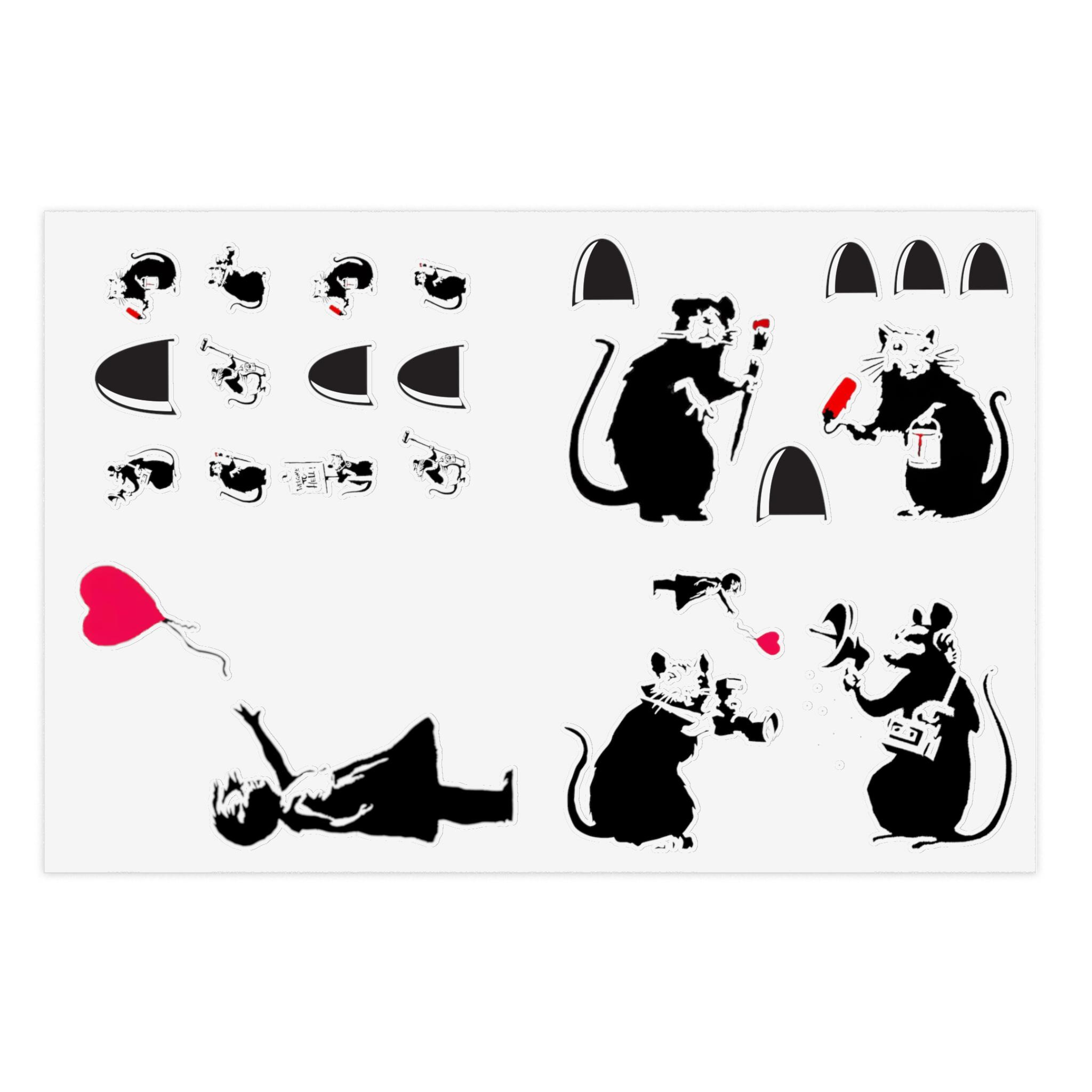 Graffiti Sticker Pack for the Urban Artist: Banksy Rats and Balloon ...