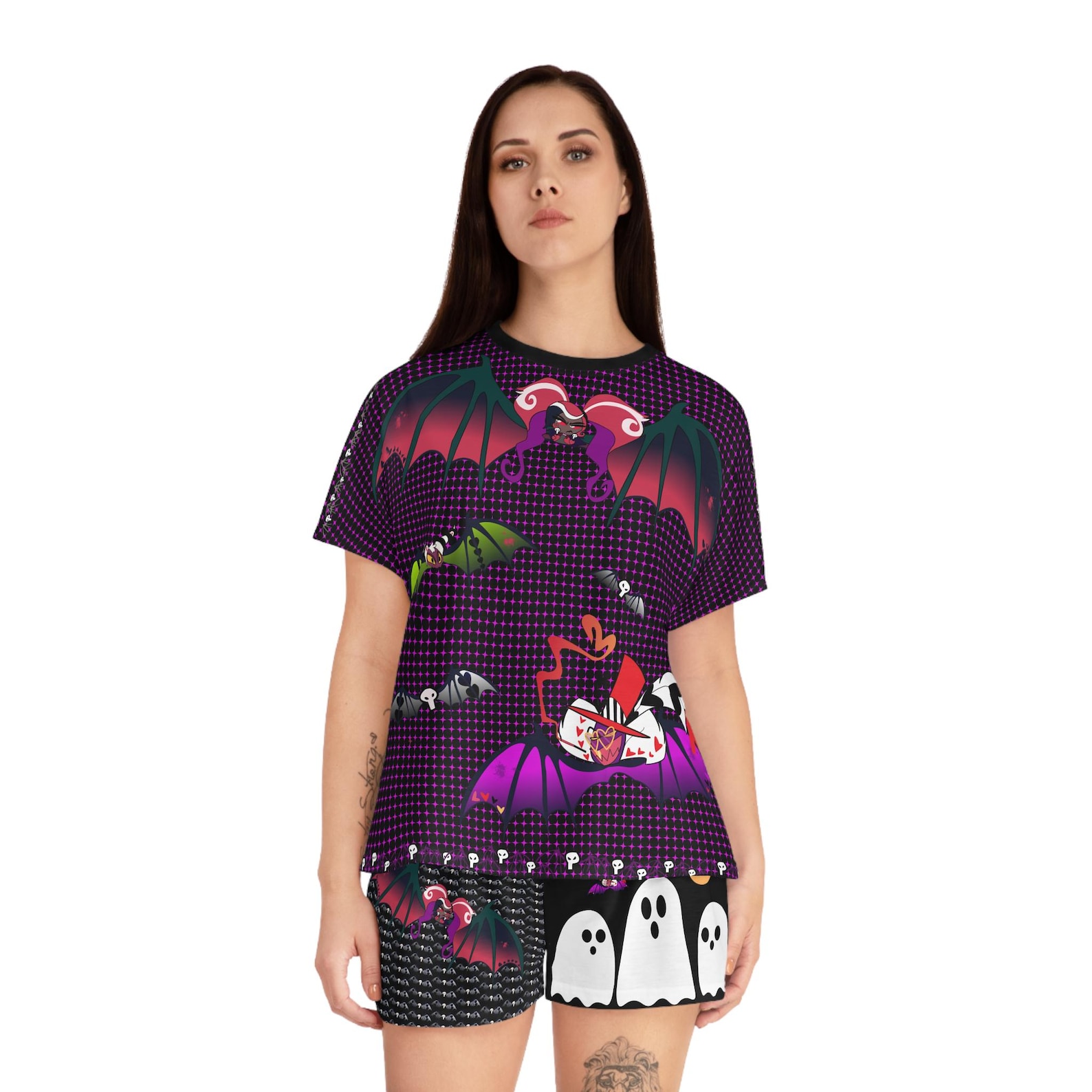 Hazbin Hotel Halloween Pajama, Hazbin Characters Bats, Velvette ...