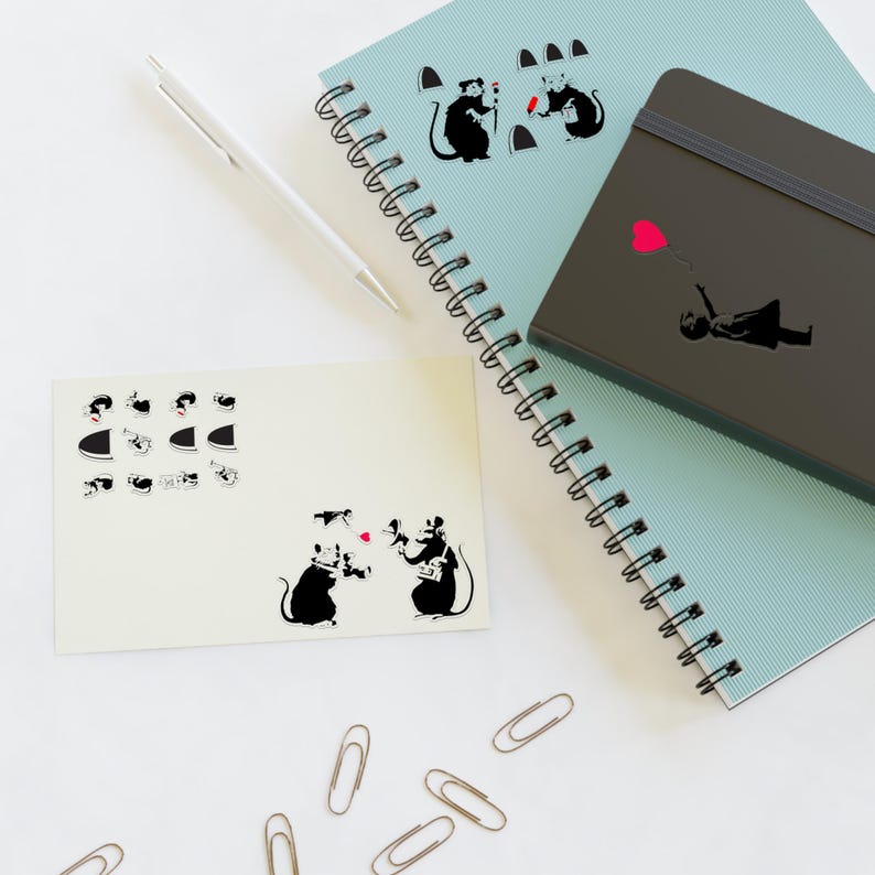 Graffiti Sticker Pack for the Urban Artist: Banksy Rats and Balloon ...