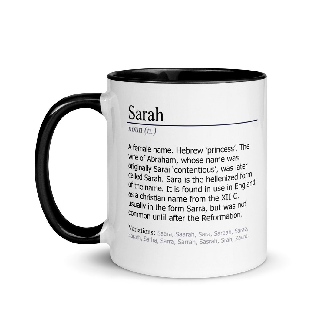 Sarah Names of the World Mugs - Etsy