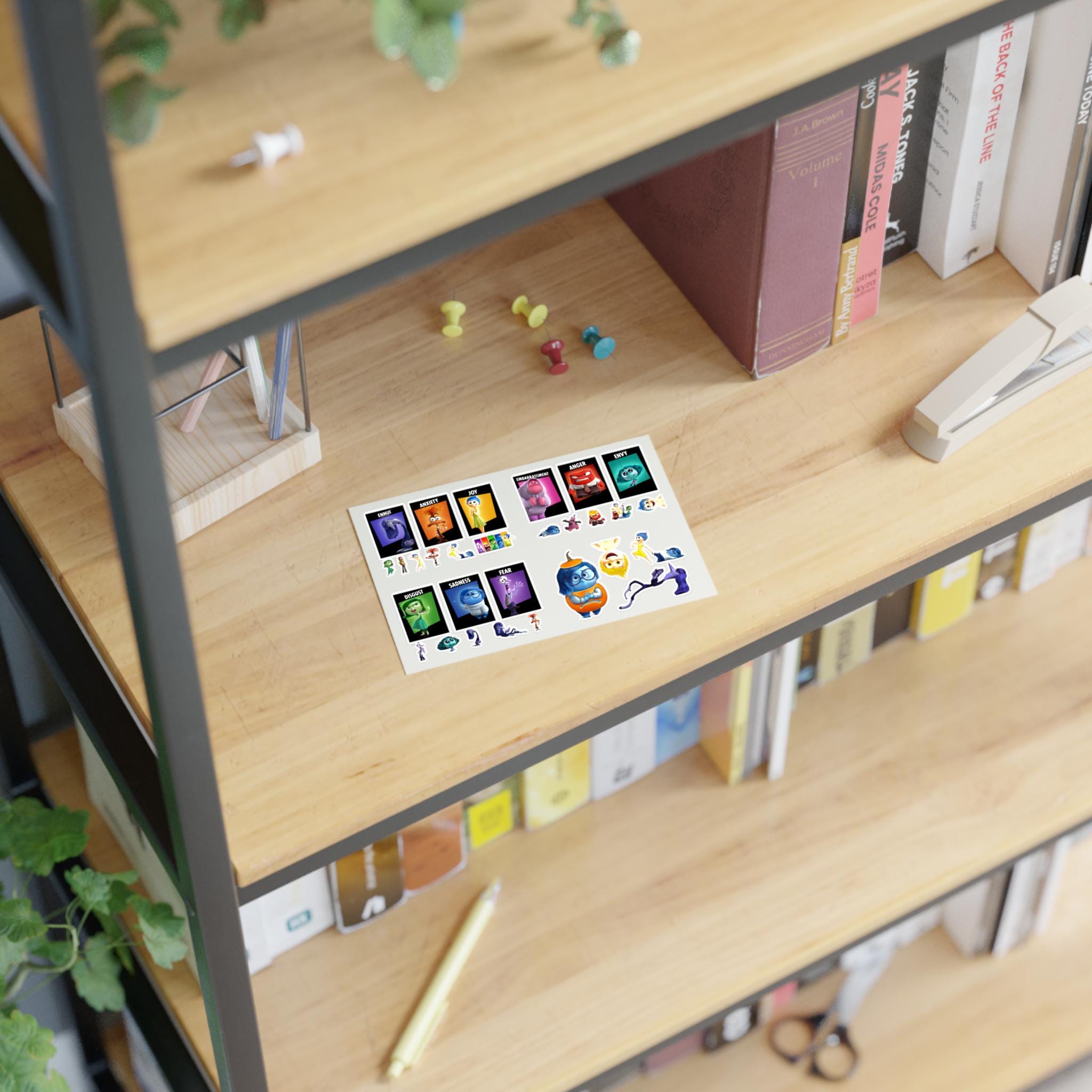 Inside Out 29 Sticker Sheet, Disney Pixar Emotions Stickers, Birthday ...