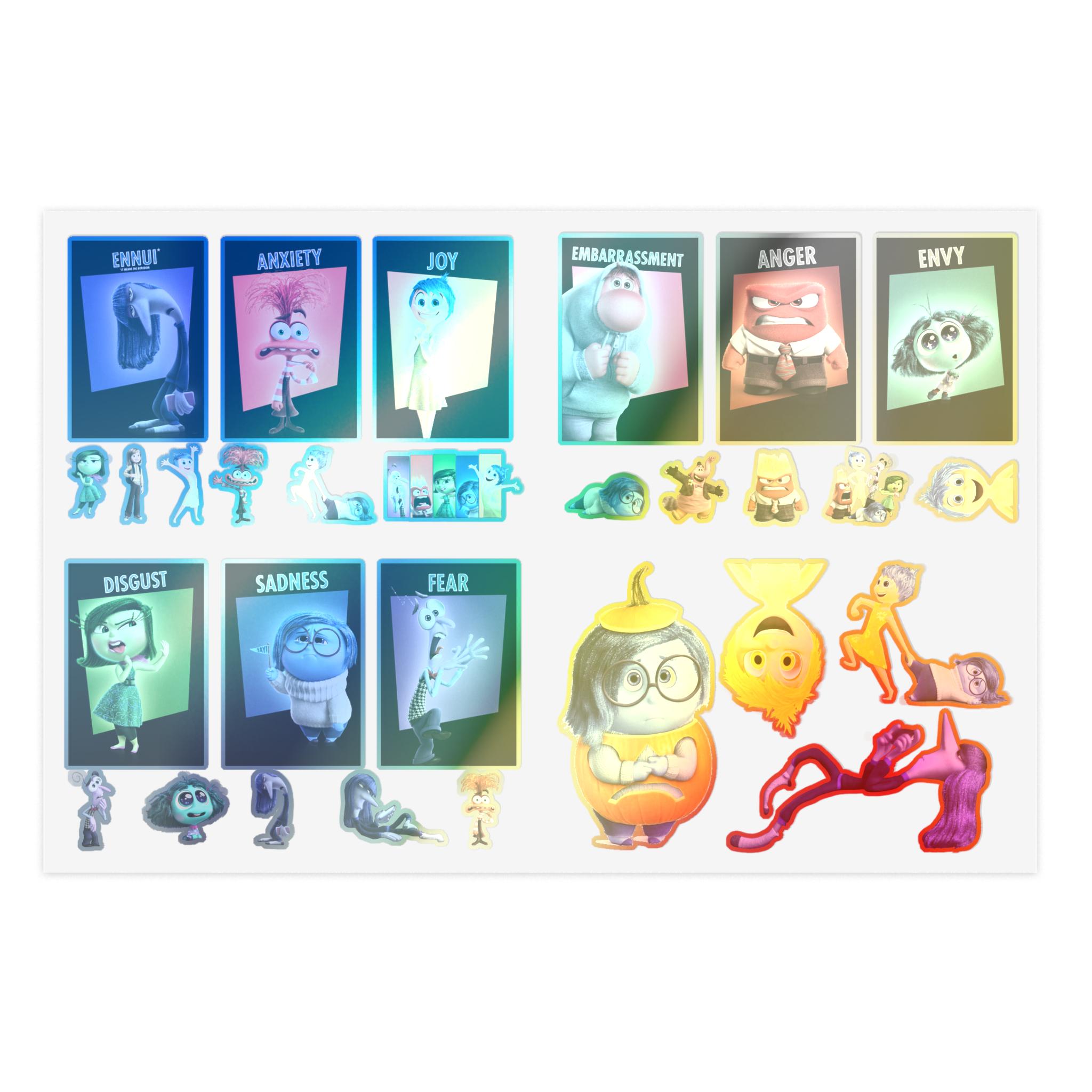 Inside Out 29 Sticker Sheet, Disney Pixar Emotions Stickers, Birthday ...