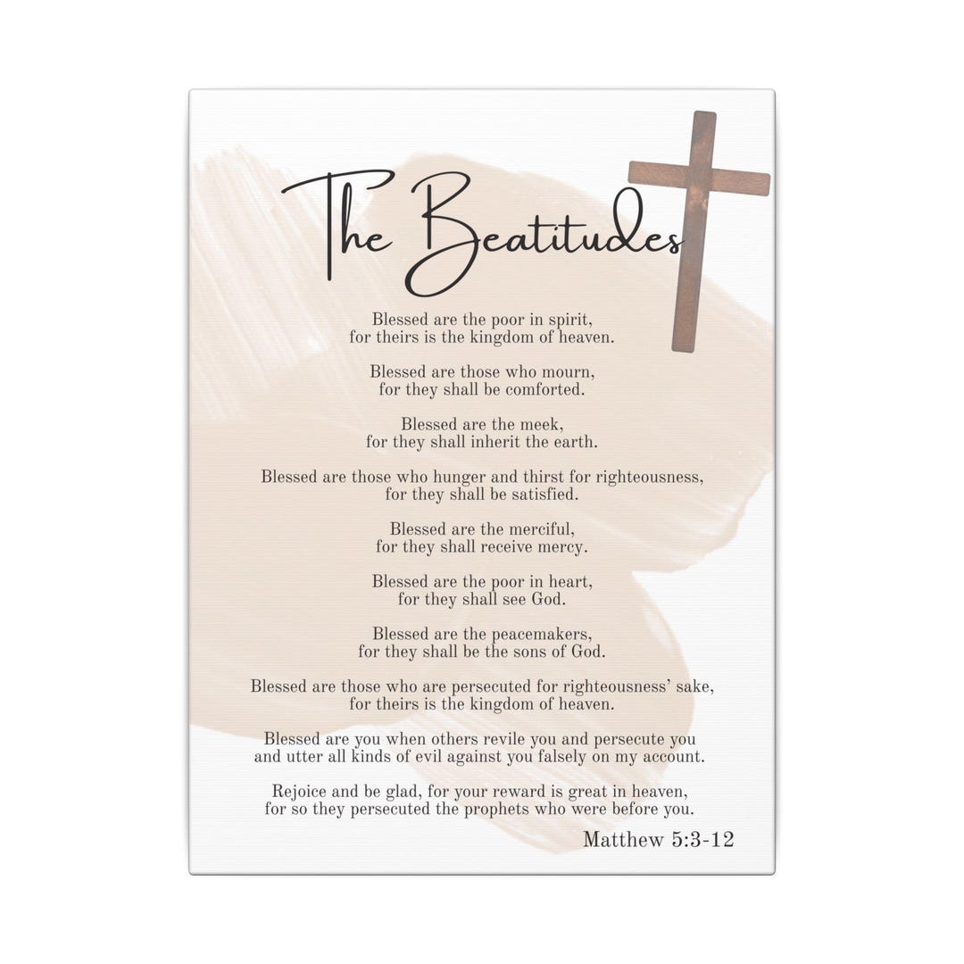 Inspirational Wall Art Print - the Beatitudes, Motivational Decor ...