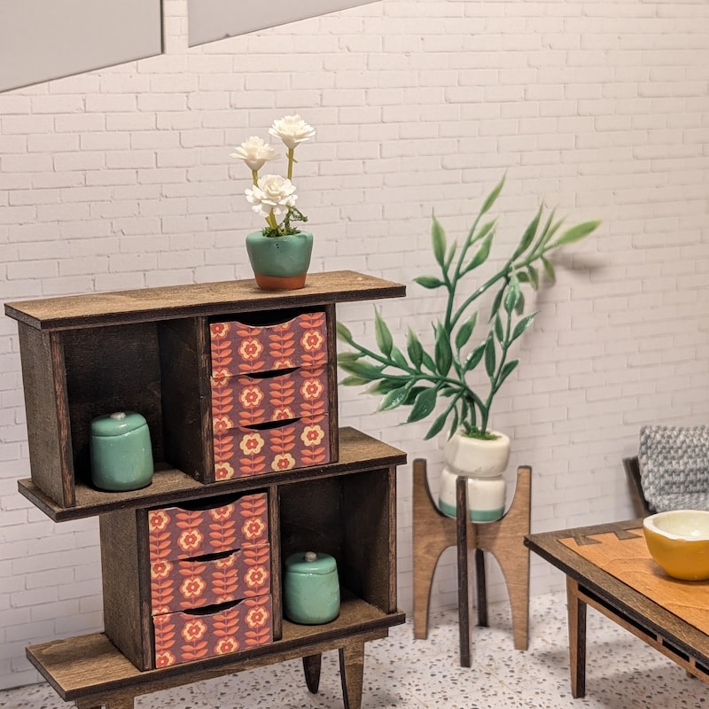 Mcm Walnut Bookcase - Etsy
