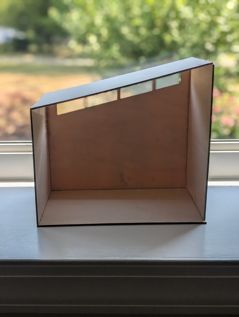 Mid-century Modern Room Box Kit the Gable: DIY Unfinished Miniature ...