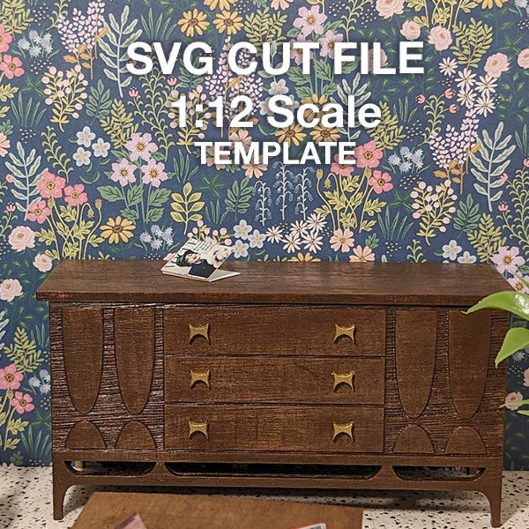 SVG Cut File for Kent Coffee Sideboard - Miniature 1:12 Scale; Laser ...