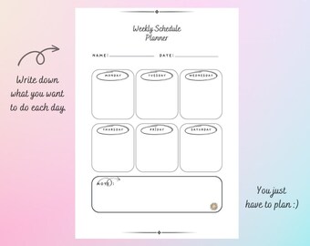 Daily Planner, Digital, Weekly Planner, Monthly Planner, Printable ...