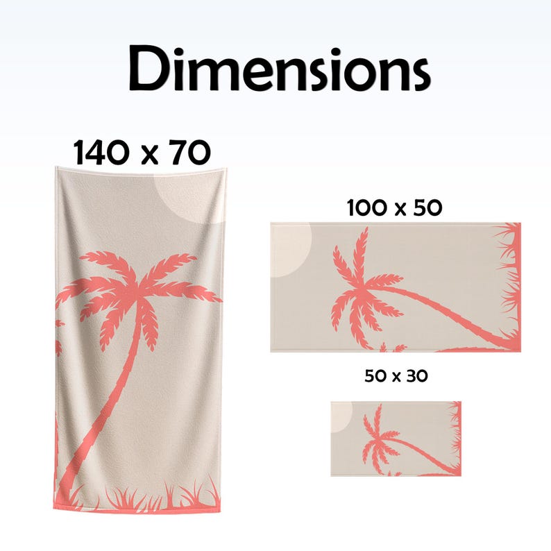 Personalized Tropical Palm Tree Beach Towel – Colorful Custom Name ...