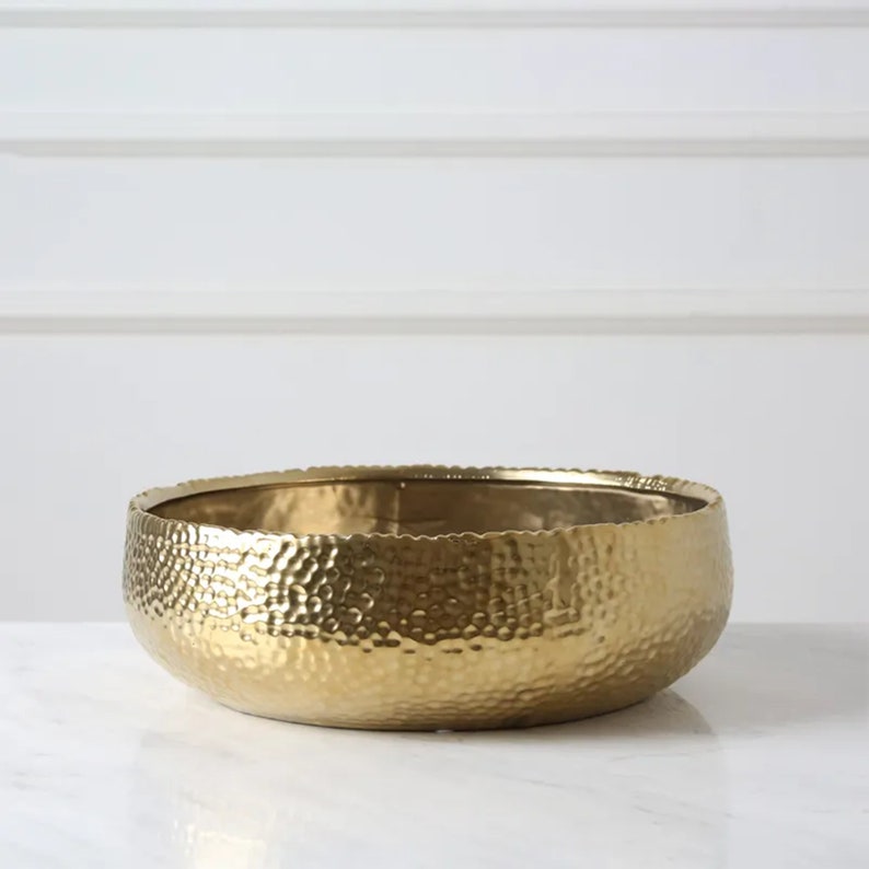 Gold Bowl I Salad Bowl I Fruit Bowl I Serving Bowl I Decorative Bowl - Etsy