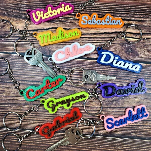 Name Keychain - Etsy