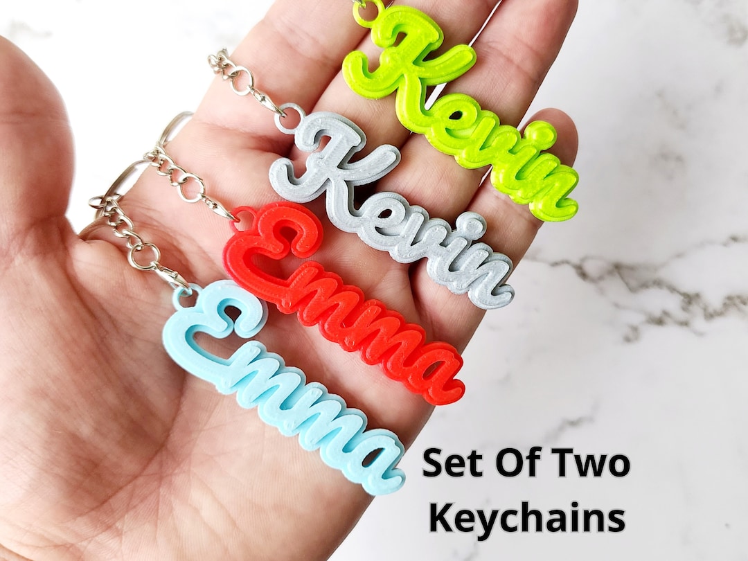 Custom Name Keychain (set of 2),backpack Name Tag,school Name Label ...