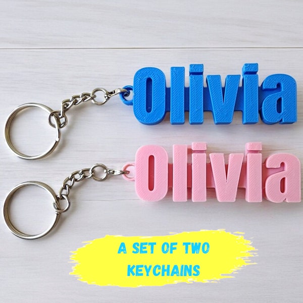 Key Chains 3d Printed Custom Key Chain Name - Etsy
