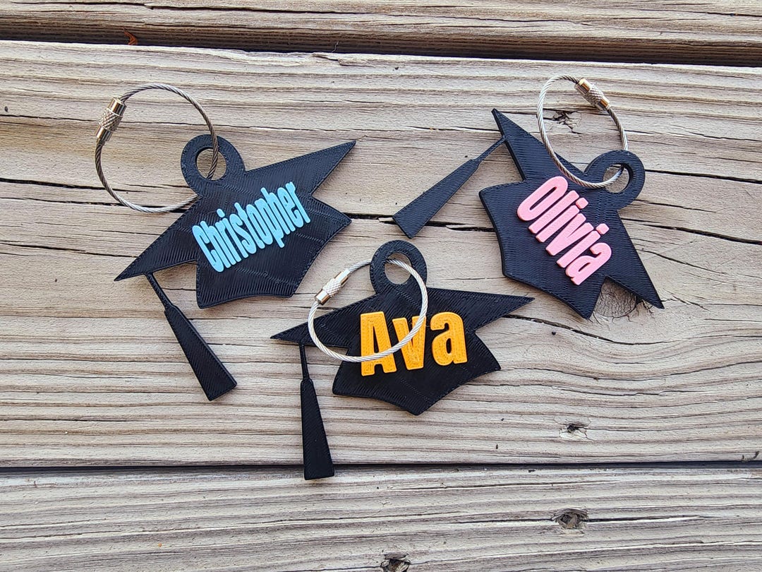 Personalized Graduation Cap Keychain: 3D Printed Senior Gift - Etsy