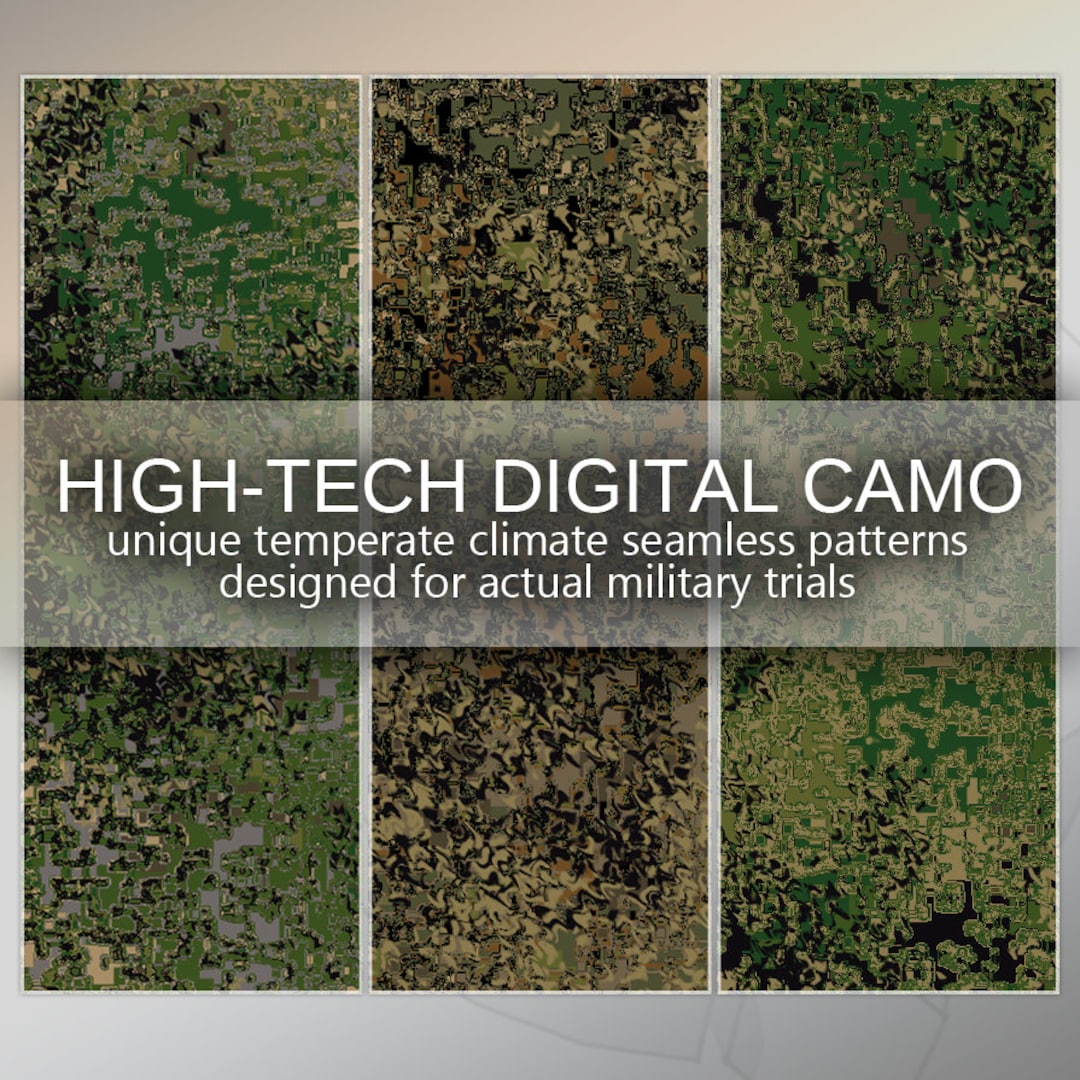 Seamless Green Black Digital Camo Texture, Digital Printable Paper ...