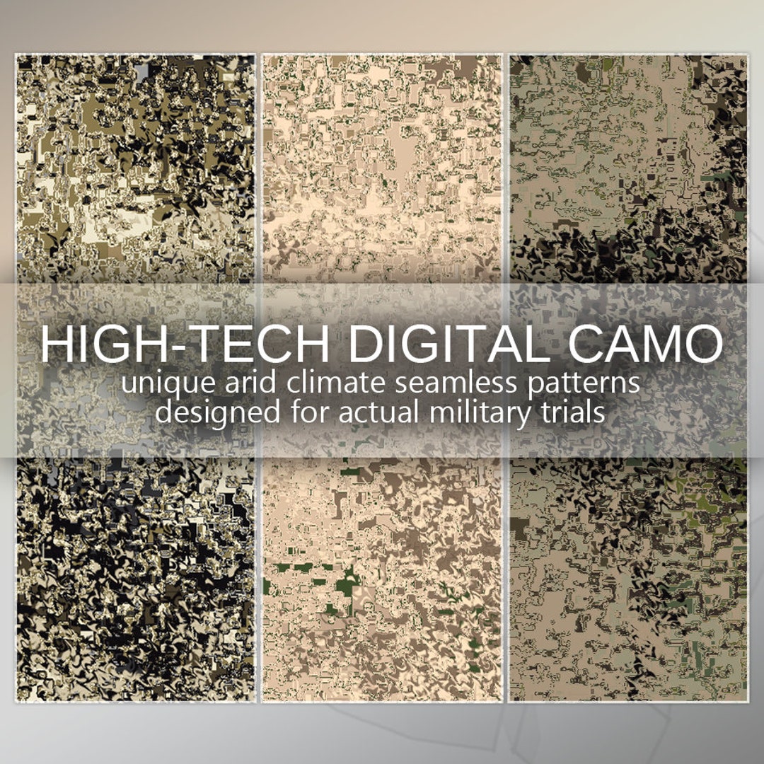 Seamless Desert Digital Camo Texture, Digital Printable Paper, Military ...