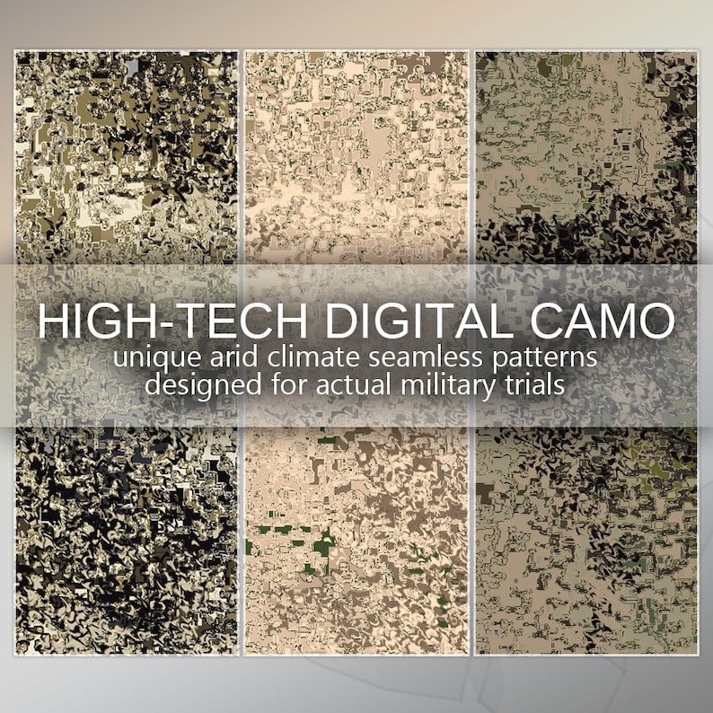 Seamless Desert Digital Camo Texture, Digital Printable Paper, Military ...