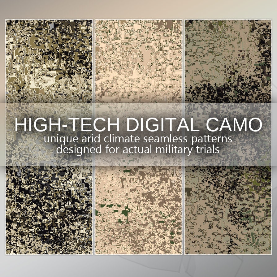 Seamless Desert Digital Camo Texture, Digital Printable Paper, Military ...
