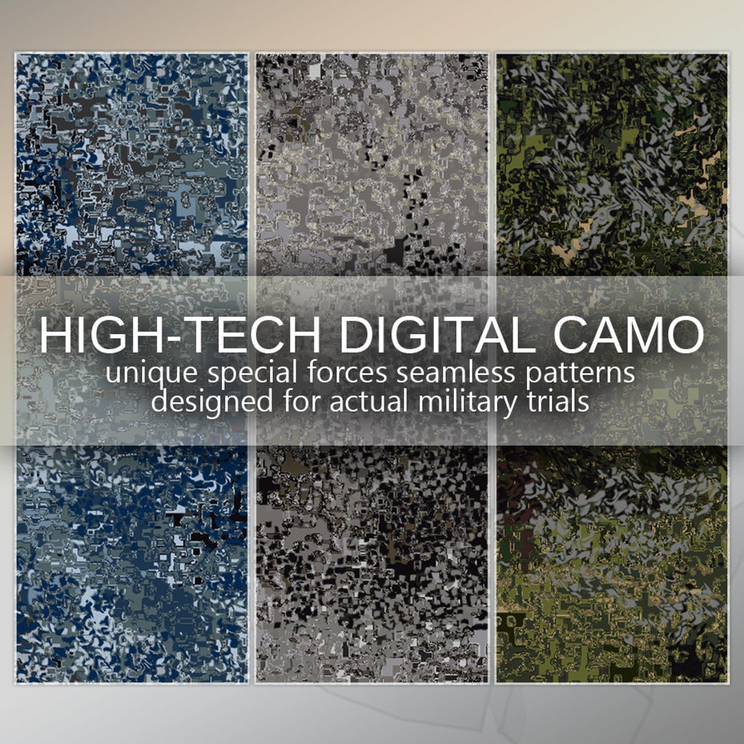 Seamless Grey Urban Camo Texture Digital Printable Paper, Military ...
