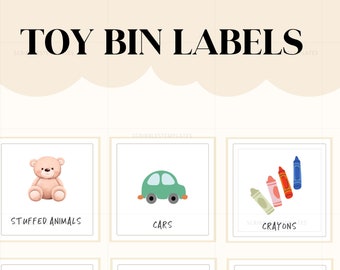 Printable Toy Bin Storage Labels, Homeschool Pre-k Classroom Playroom ...
