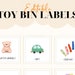 Printable Toy Bin Storage Labels, Homeschool Pre-k Classroom Playroom ...