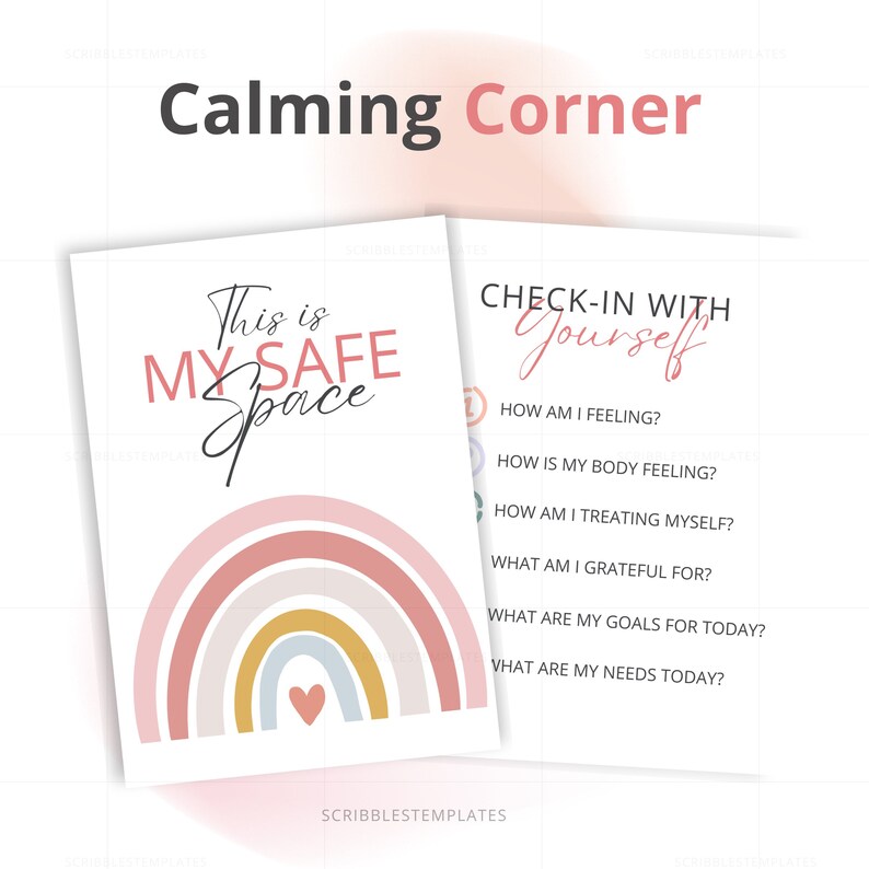 22 Calm Down Corner Posters Sign Kit calming Corner - Etsy