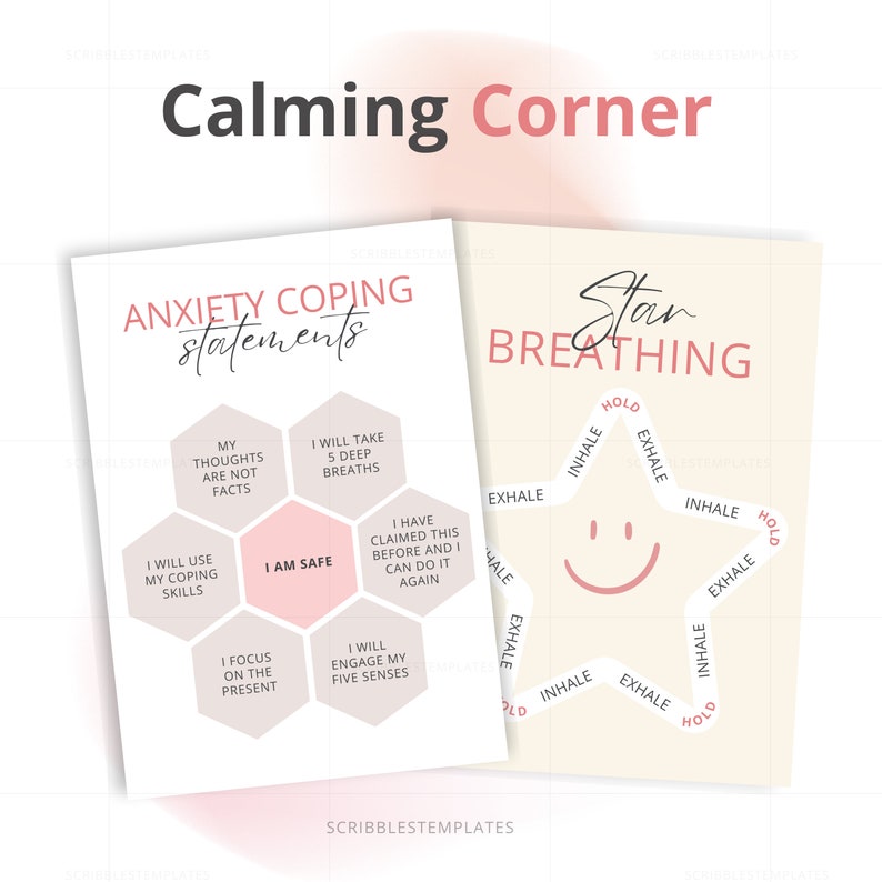 22 Calm Down Corner Posters Sign Kit calming Corner - Etsy
