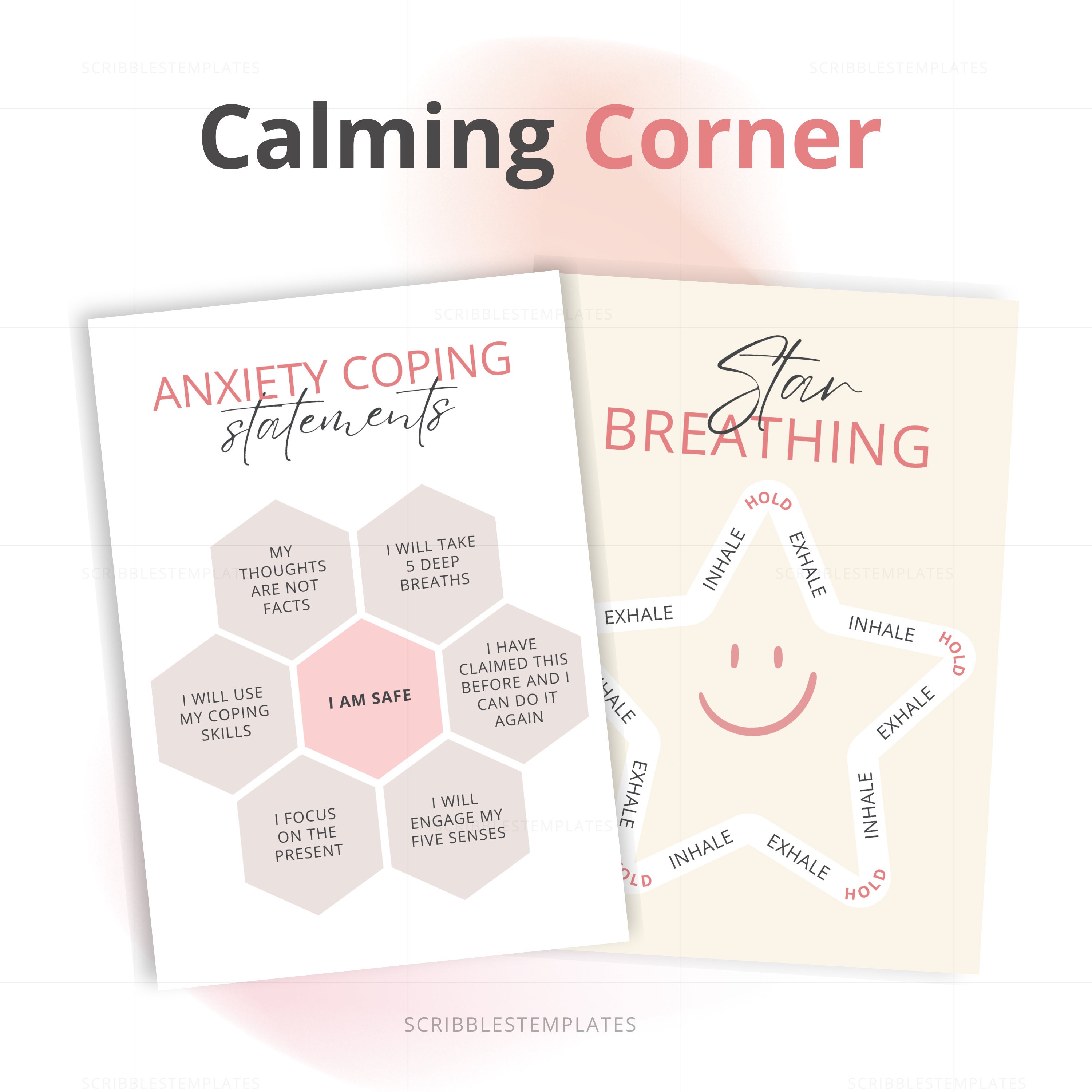 22 Calm Down Corner Posters Sign Kit ,calming Corner Classroom ...
