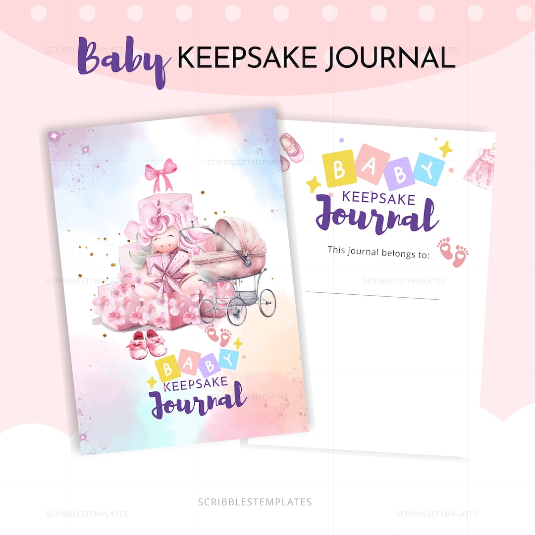 Baby Keepsake Journal, Pre-school to 12th Grade, Year Five, Instant ...