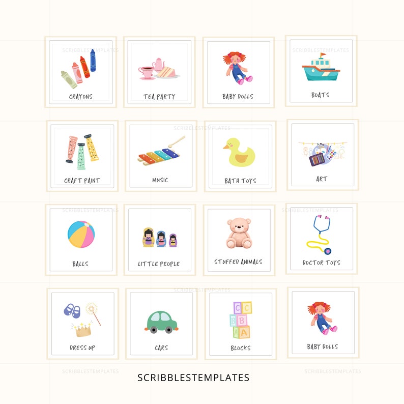 Printable Toy Trofast Bin Storage Labels, Homeschool Pre-k Classroom ...