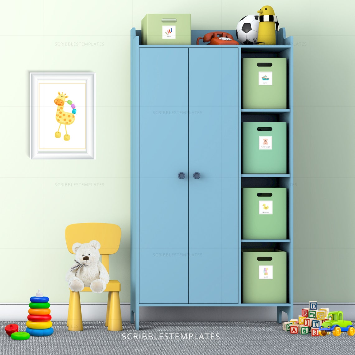 Printable Toy Bin Storage Labels, Homeschool Pre-k Classroom Playroom ...
