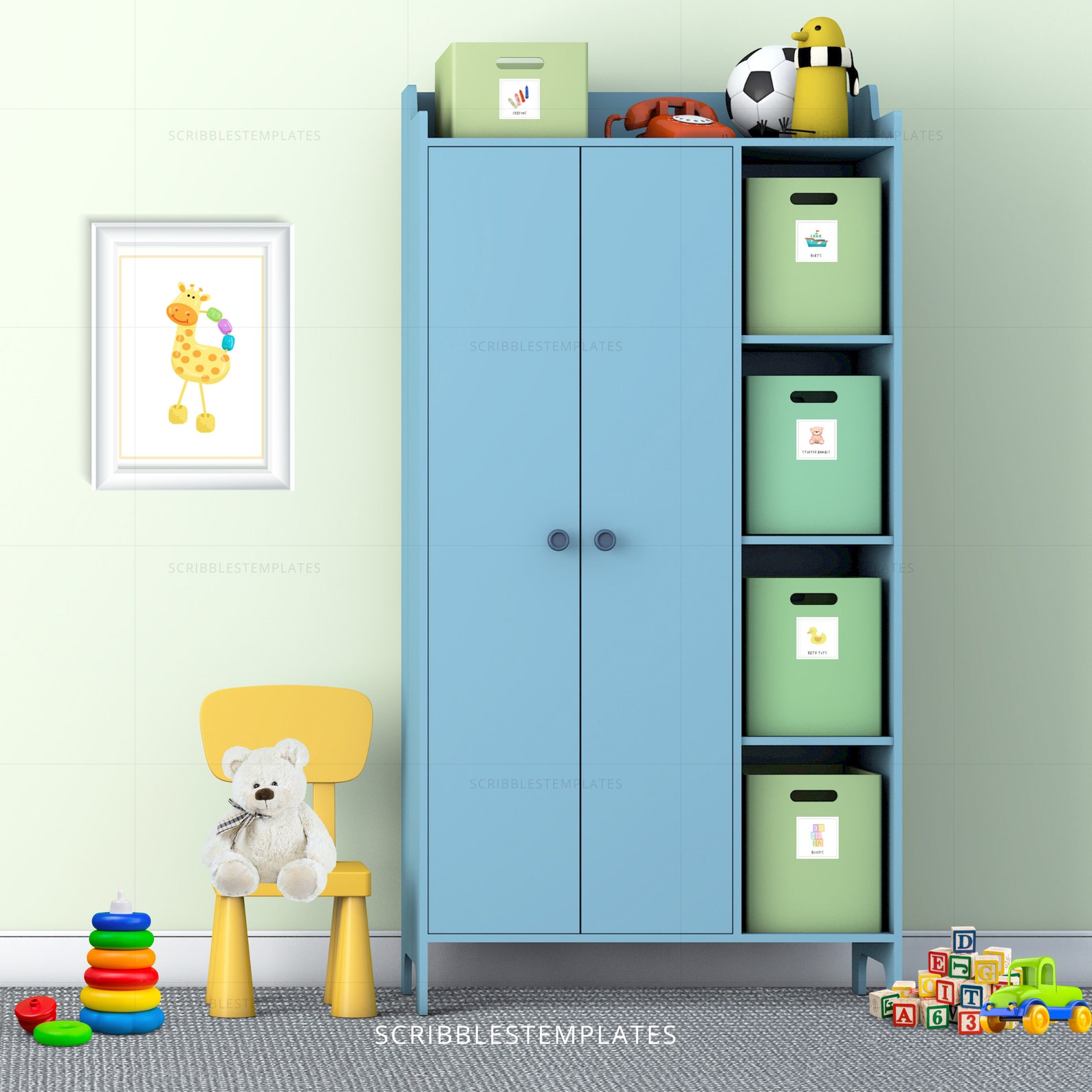 Printable Toy Bin Storage Labels, Homeschool Pre-k Classroom Playroom ...