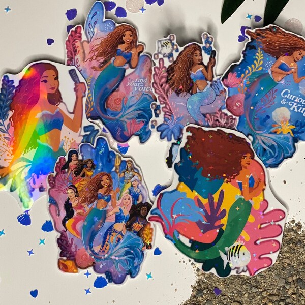 Mermaid Stickers - Etsy