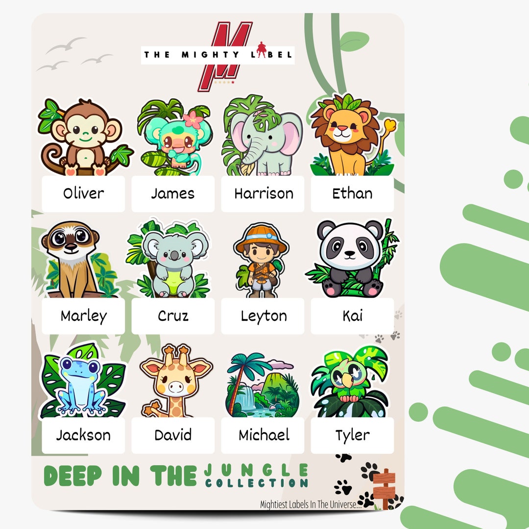 24 Personalized Kids Stick-on Labels | Name Tags | Water Bottle Labels ...