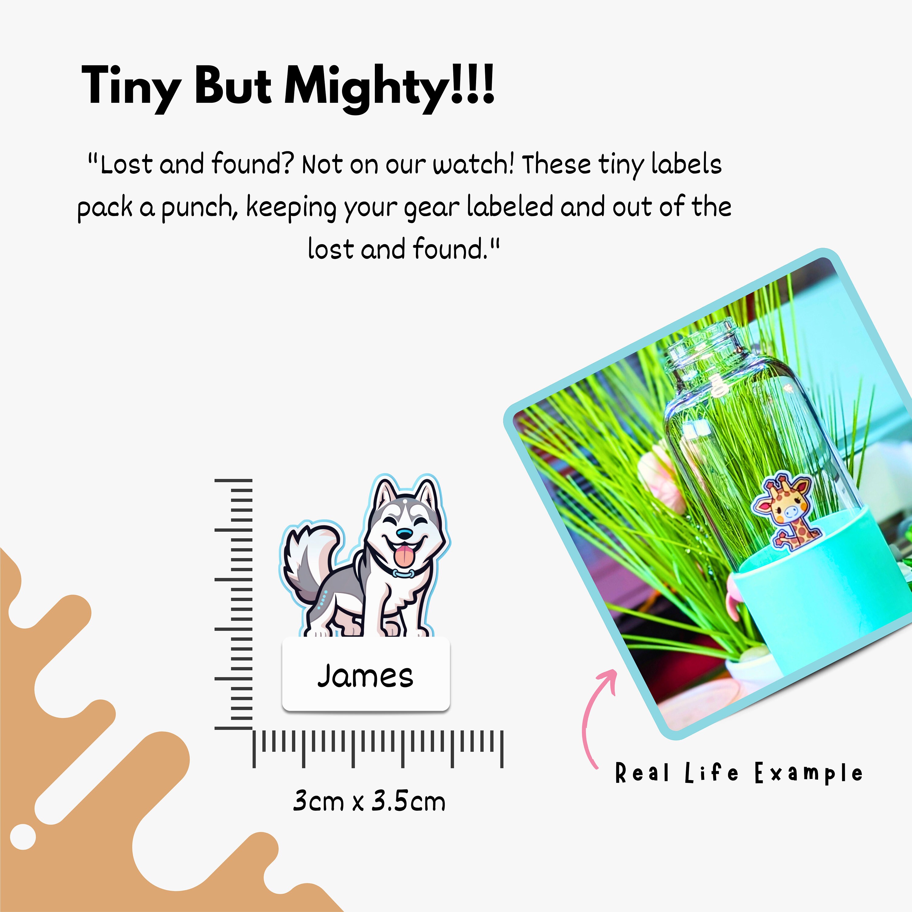 24 Personalized Kids Stick-on Labels Name Tags Water Bottle Labels ...