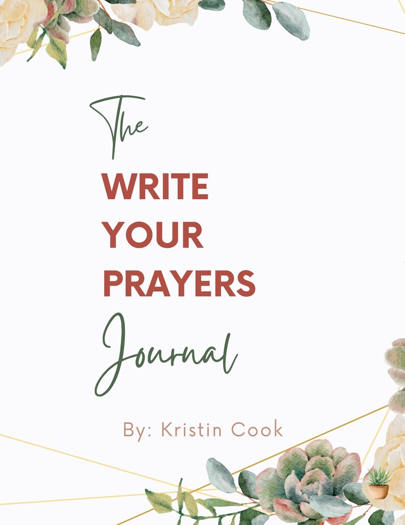 Write Your Prayers Prayer Journal, Prayer Journal for Women, Prayer ...