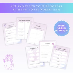 Self-care Easy to Use Goal Setting Printable Worksheets - Etsy