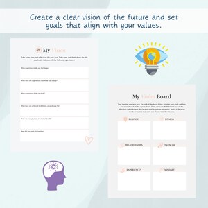 Printable Values and Vision Worksheets! - Etsy