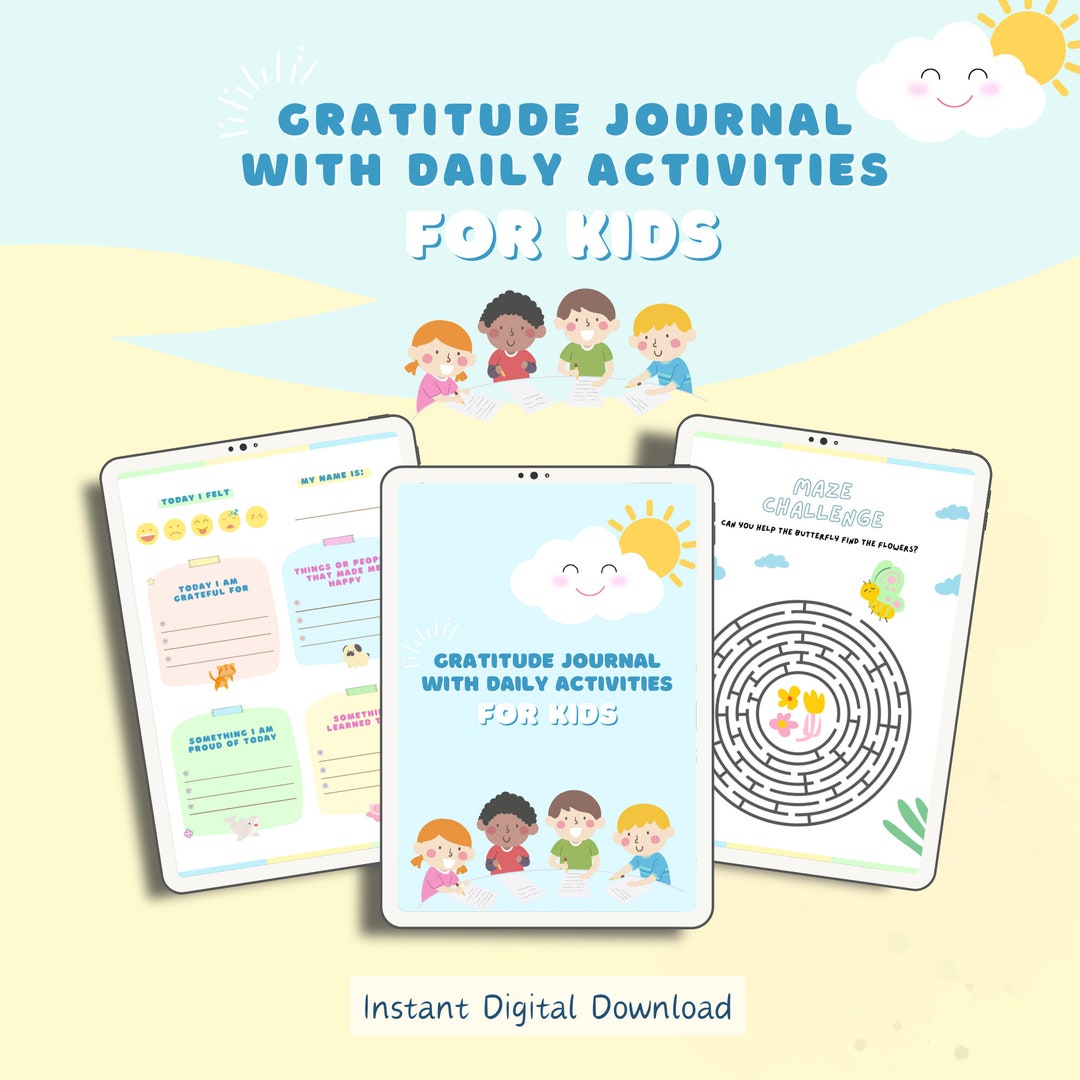 Printable Daily Gratitude Journal Worksheets With Fun-filled Activities ...