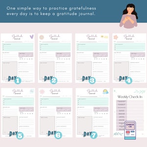 The 28 Days of Gratitude Journal, Gratitude Templates, Micro Self-care ...