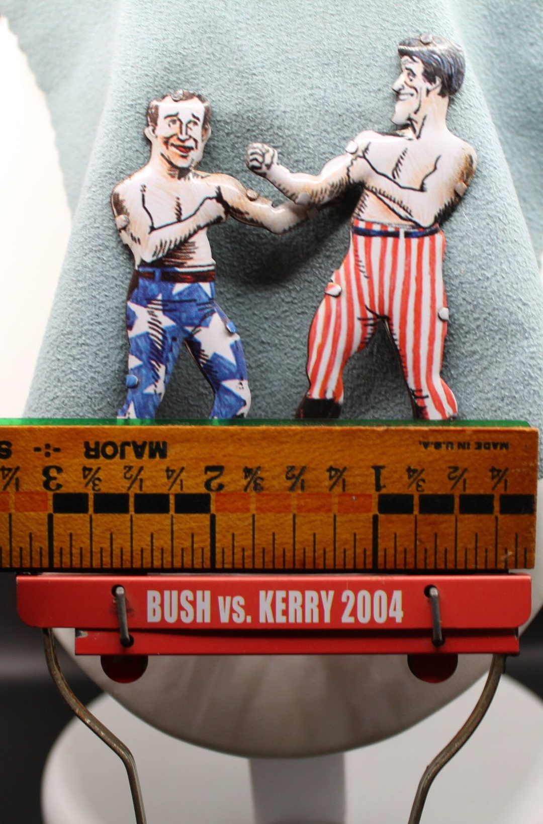 2004 Election BUSH Vs KERRY Political Tin Boxing Toy, Great Condition ...