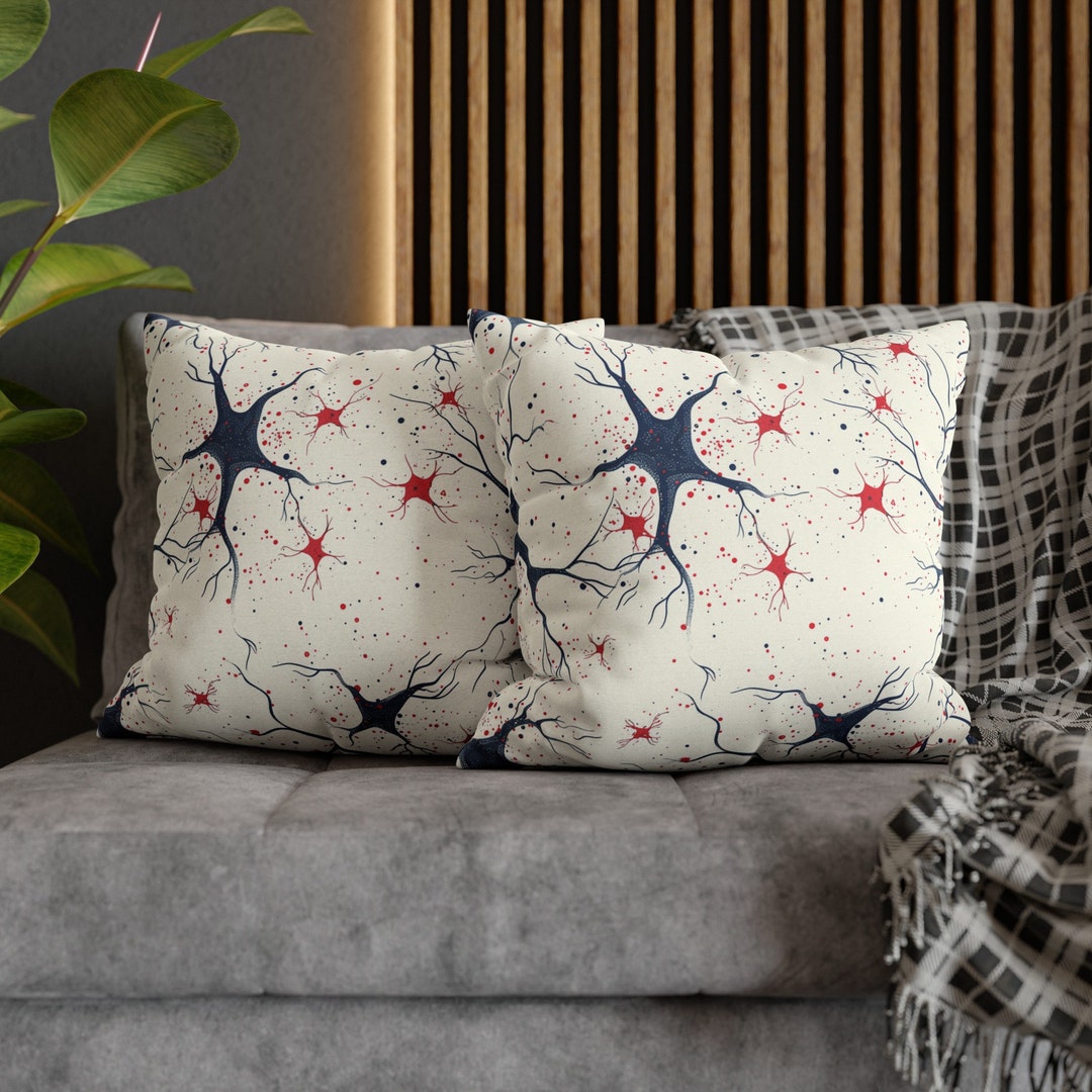 Neuroscience Brain Pillow Cover, Neuron Pillow Cover, Brain Science ...