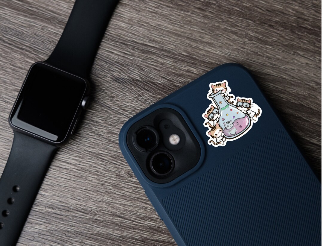 Science Cat Stickers, Chemistry Kitties, Lab Tech, Biology Sticker ...