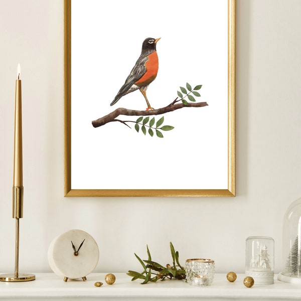 Robin Painting - Etsy