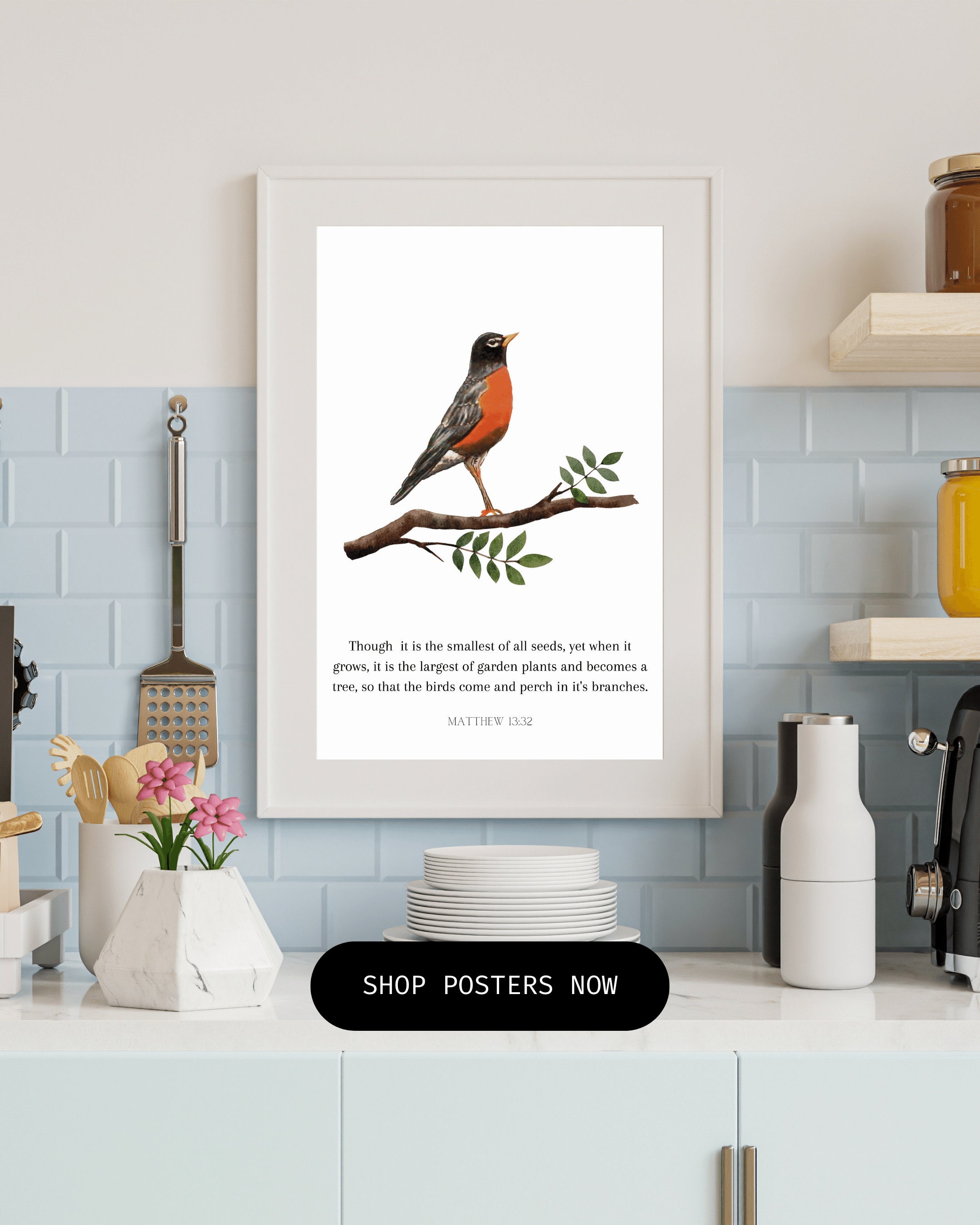 Robin Wall Art, Robin Art Print, Red Robin Décor, Red Robin Wall Art ...