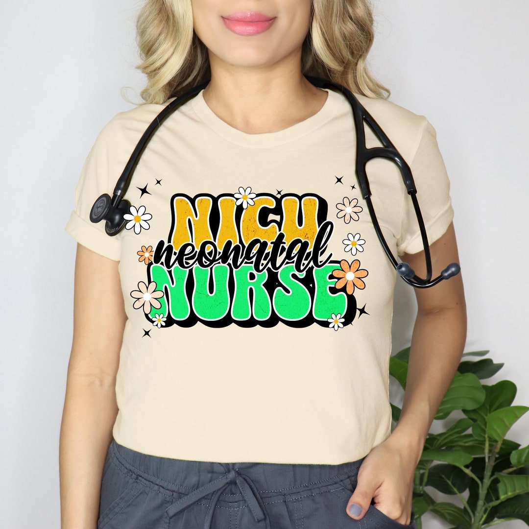 Floral Neonatal Intensive Care Nurse Shirt, Nurse Life, Registered ...