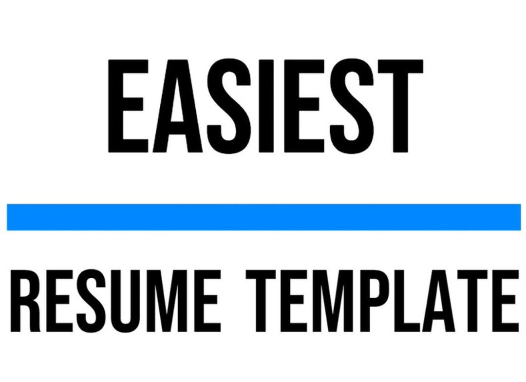 Easy Professional Resume Template - Etsy