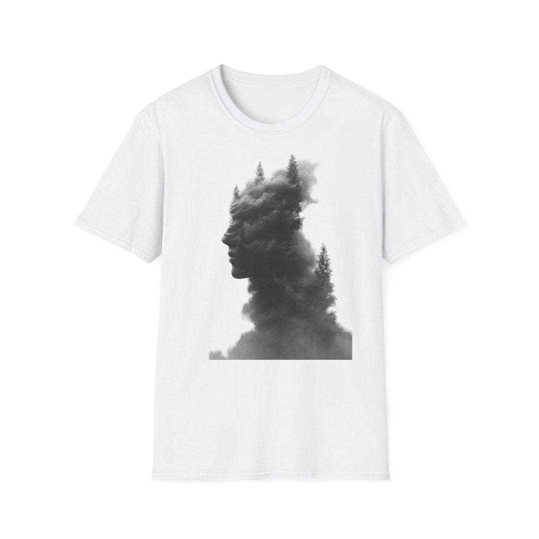 She Smoke T-shirt, AI Art, Dark Figure Design - Etsy