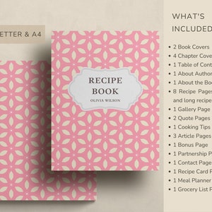 Cookbook Template Old Paper Retro Style, Vintage Recipe Book Template ...